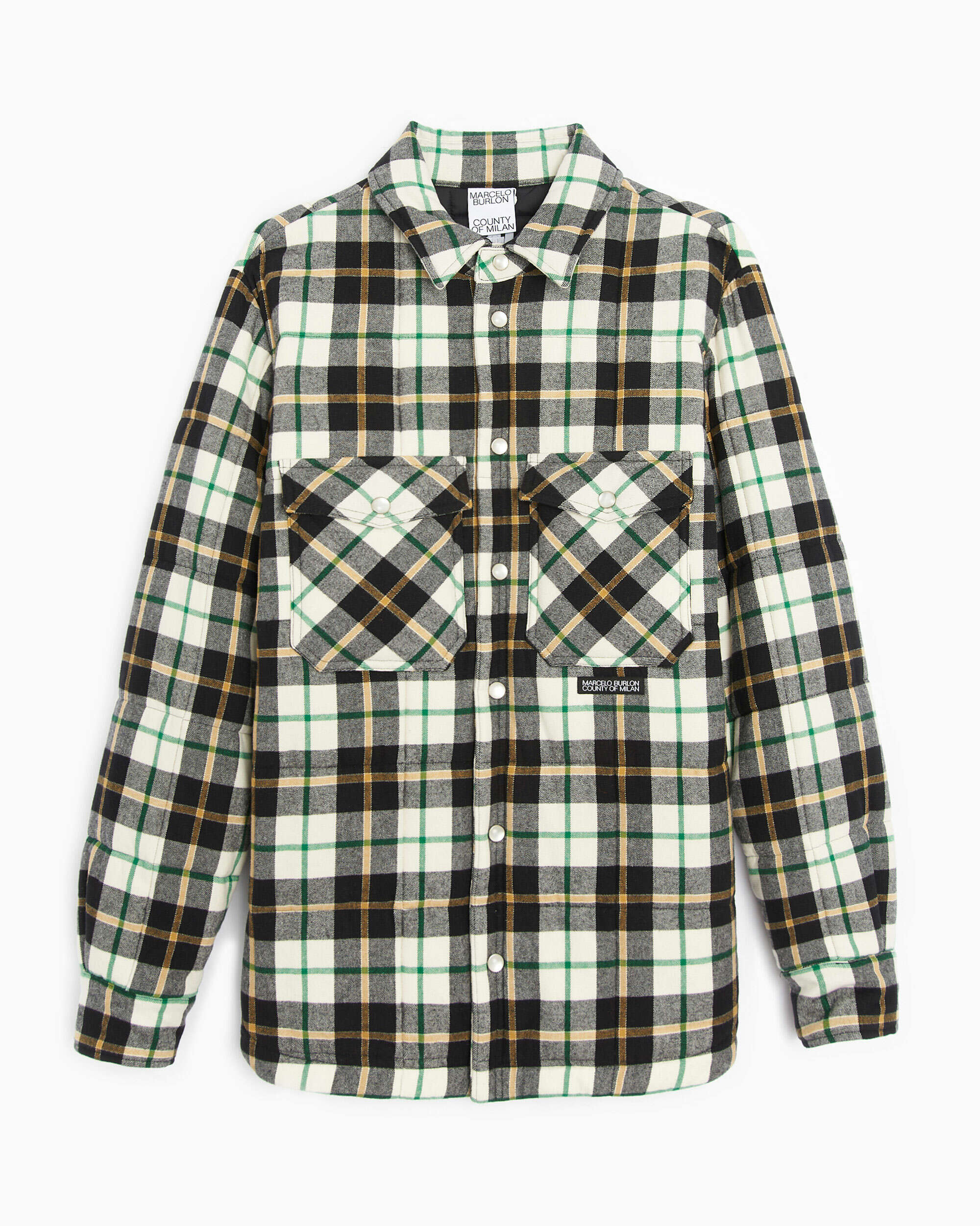 Surchemise Marcelo Burlon Logo Cott Check Pad Men's Overshirt pour hom